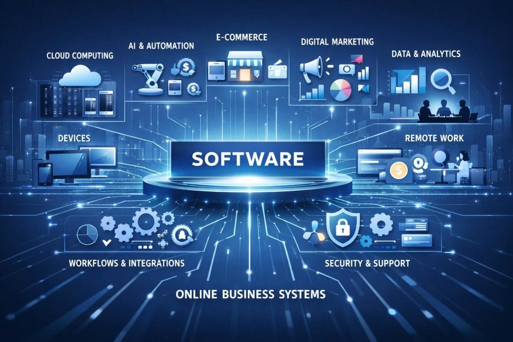 Common Types of Software Used in Online Businesses (Beginner Guide)